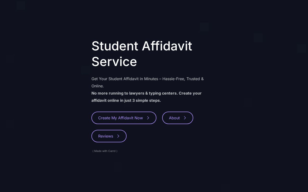 Student Affidavit Service